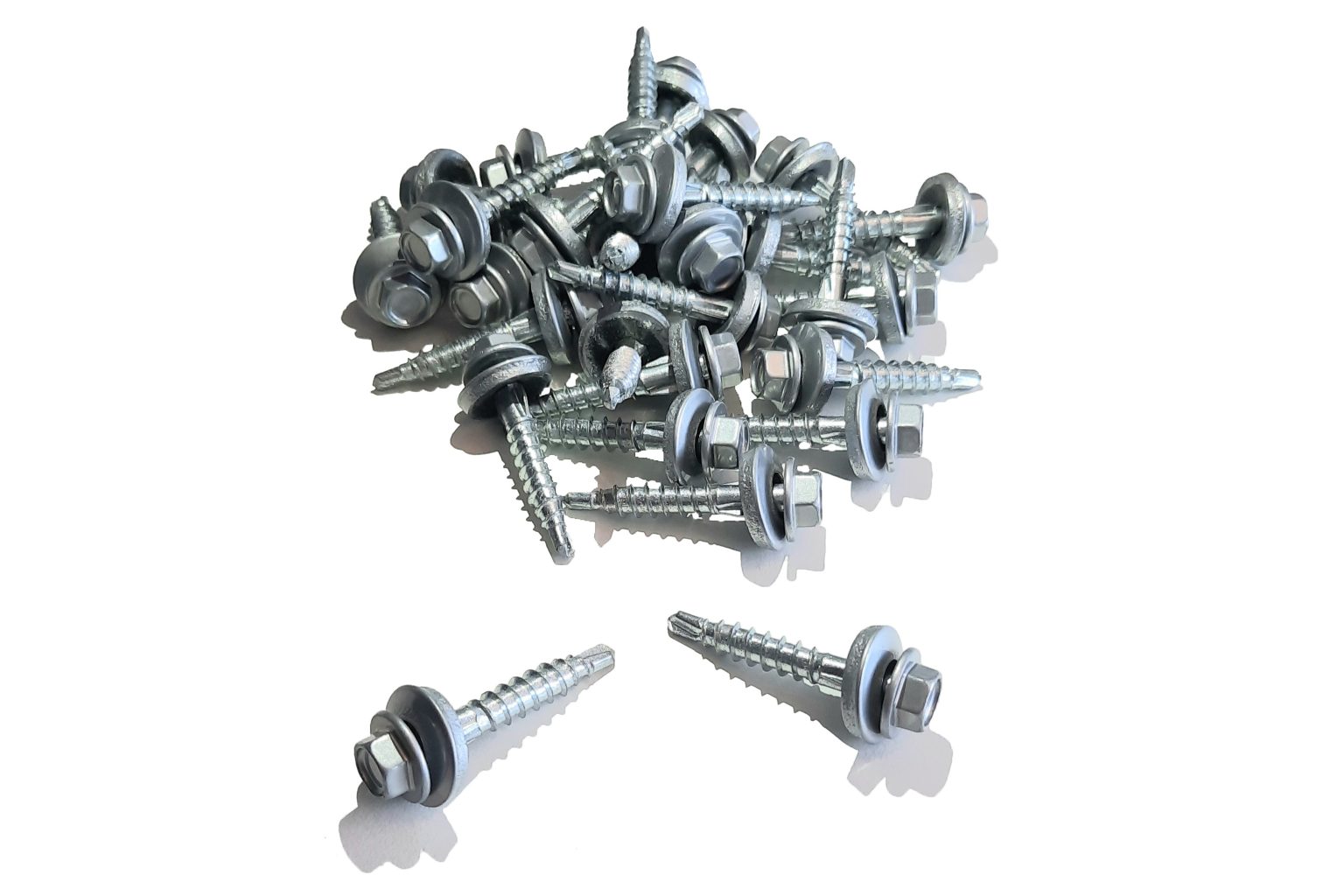 Bundskruer til trapezplader Sølvgrå 50-pak - Holmegaard Plast